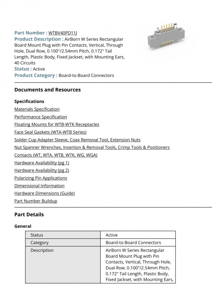 WTBV40PD11J product document image 1