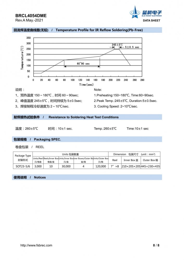 BRCL4054DME datasheet page 8