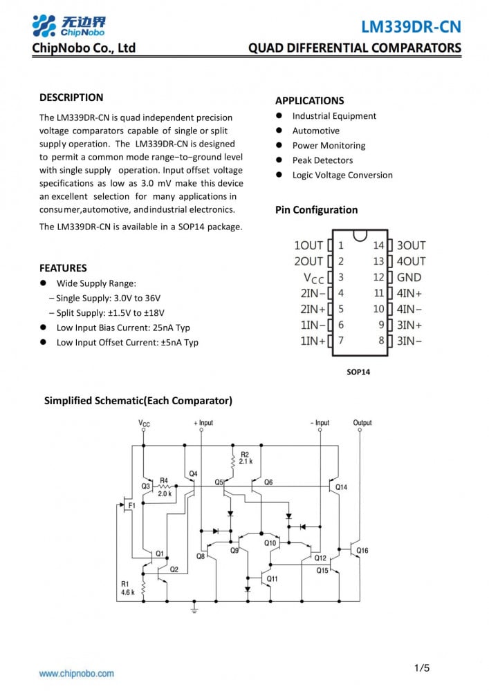 LM339DR-CN datasheet page 1