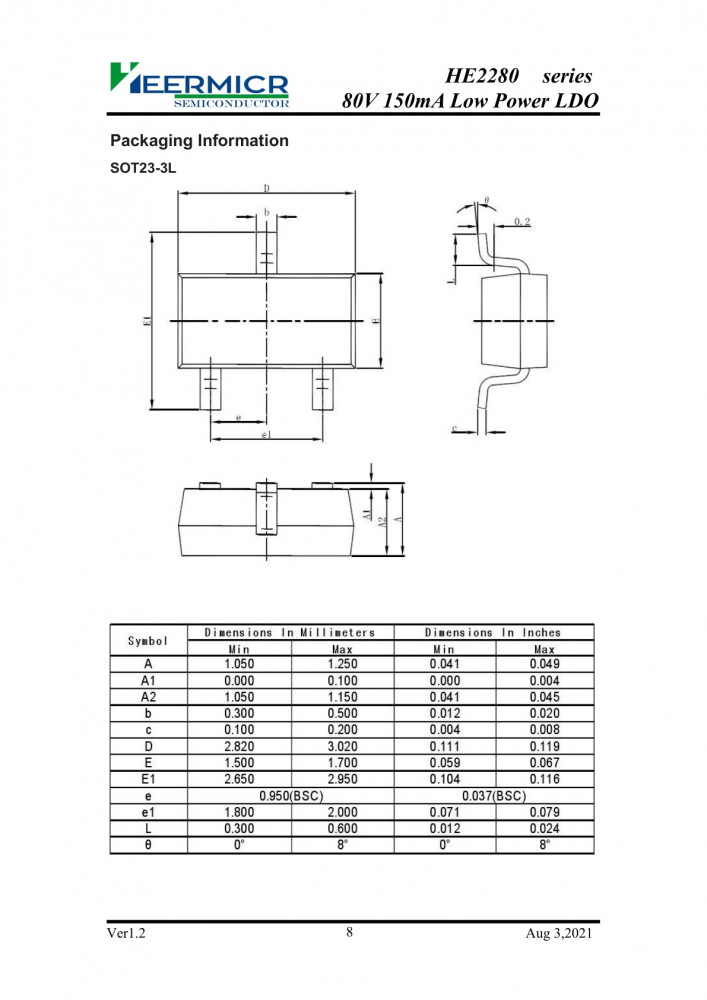 HE2280 series datasheet page 8