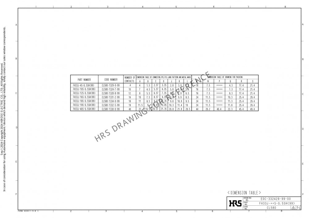 HRS FH33J-40S-0.5SH(99) mounting instructions page 3