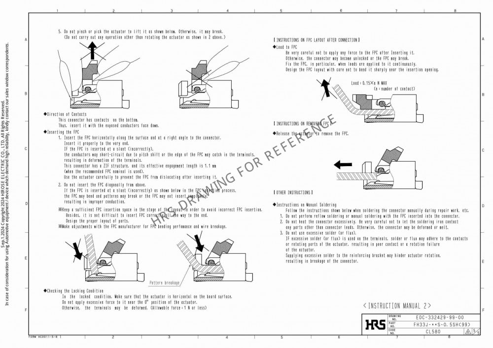 HRS FH33J-40S-0.5SH(99) instruction manual page 5