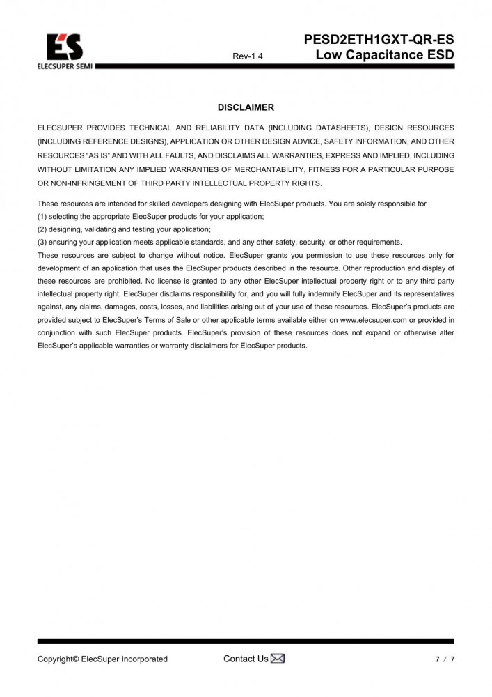 PESD2ETH1GXT-QR-ES datasheet page 7