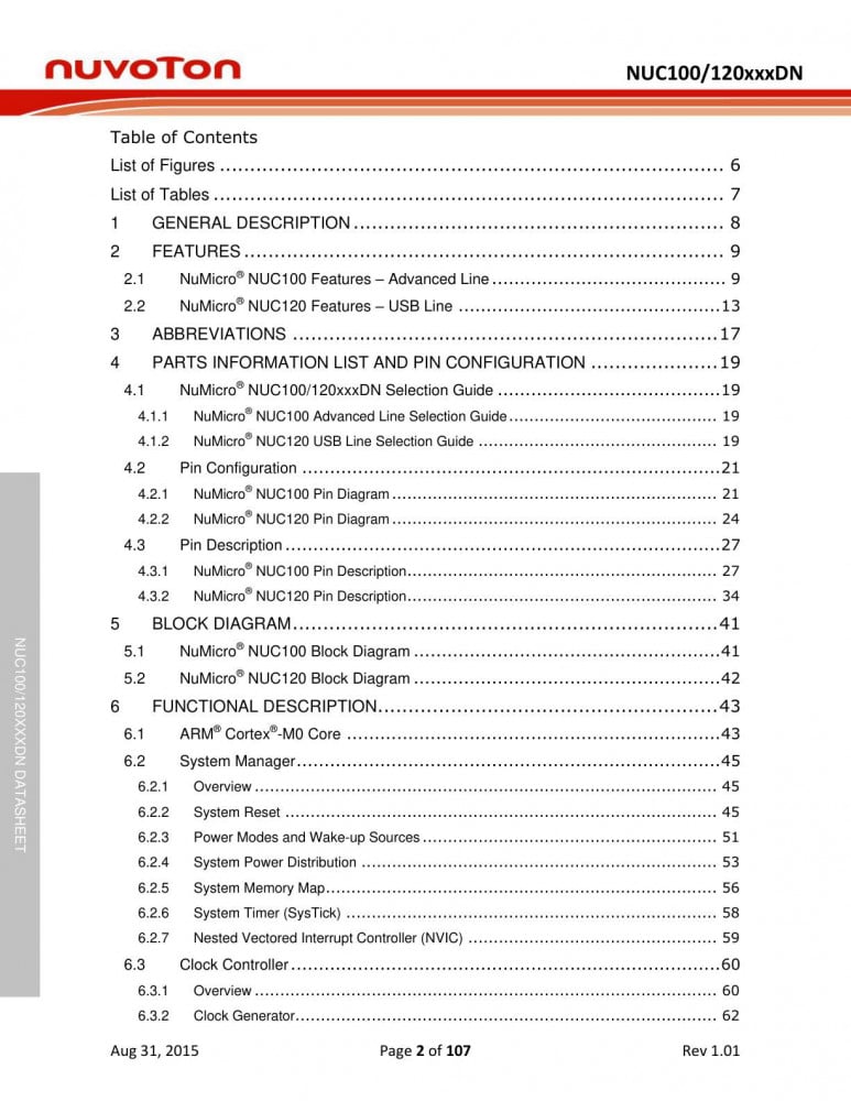 NUC100LD2DN datasheet page 2