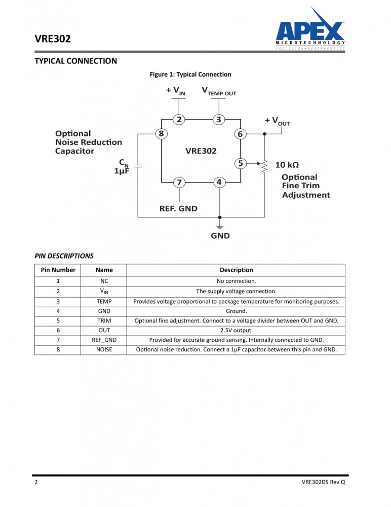 VRE302 technical document page 2