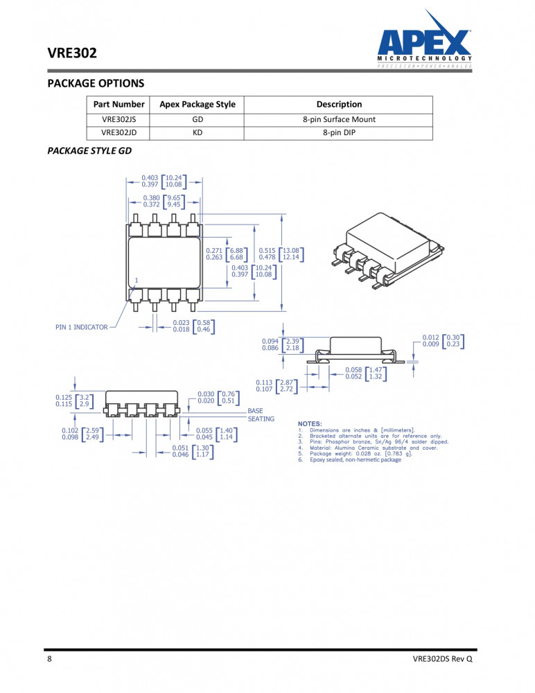 VRE302 technical document page 8