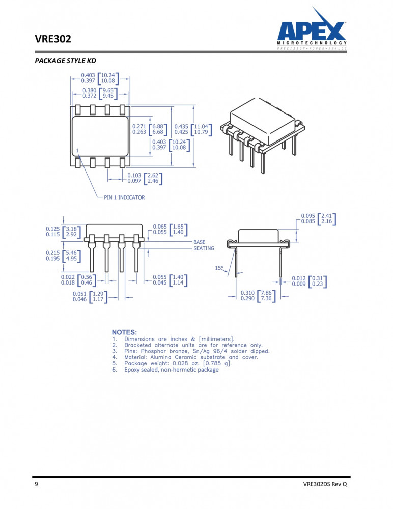 VRE302 technical document page 9