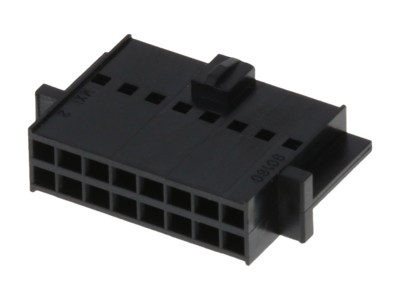2.54mm Pitch C-Grid III Crimp Housing Dual Row, 60 Circuits, Black
