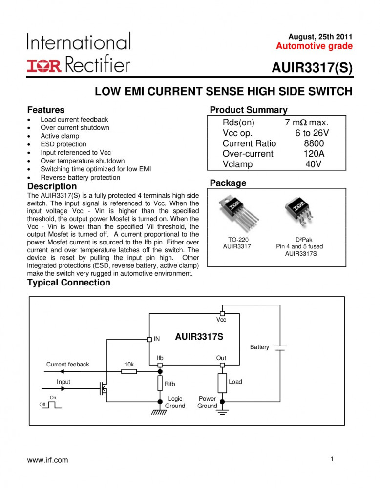 AUIR3317STRL datasheet page 1