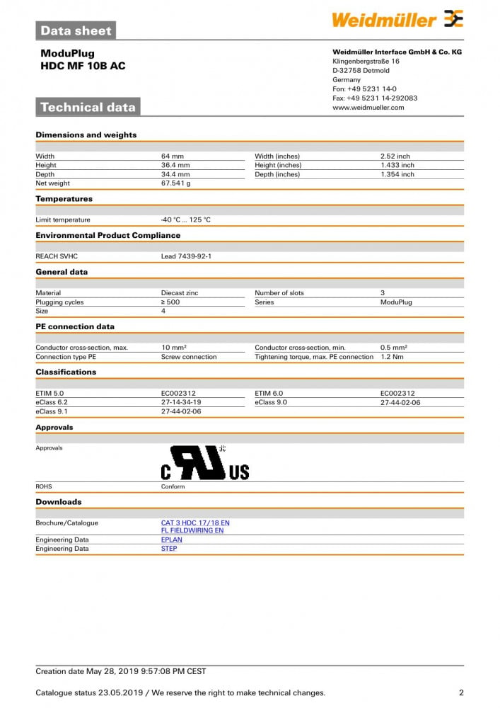 Weidmüller 1428960000 document page 2