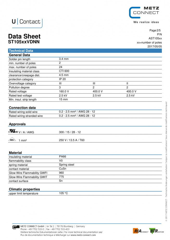 AST1050204 datasheet page 2