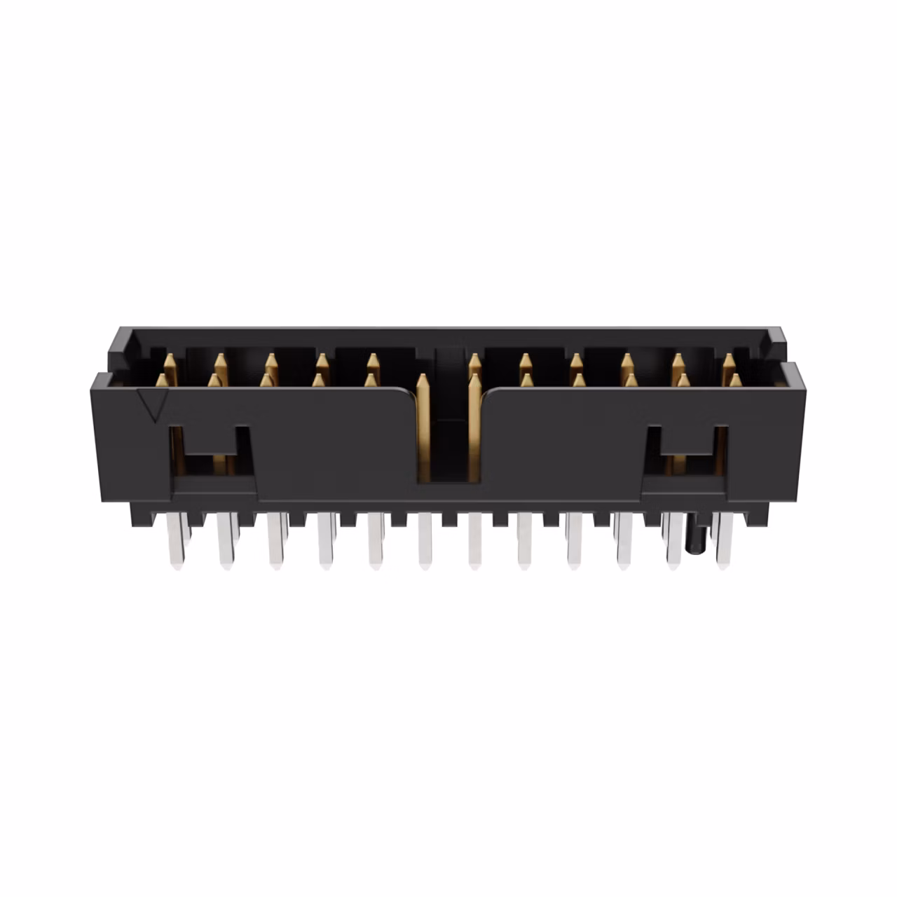 2.00mm Pitch, Milli-Grid PCB Header, Dual Row, Vertical, Through Hole, Shrouded, 24 Circuits, Circuit 12 Voided, 0.38µm Gold (Au) Plating, 2.50mm Tail Length, Dual Side Slots, Dual Friction Locks, Center Polarization, with Peg, Tube for sale
