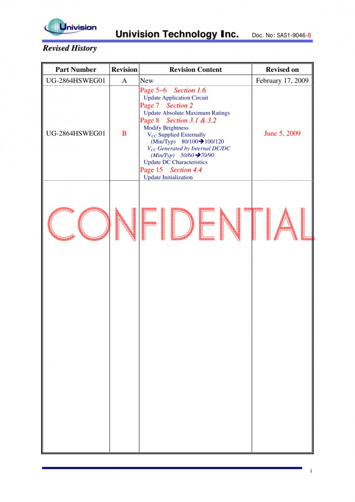 UG-2864HSWEG01 specification page 2