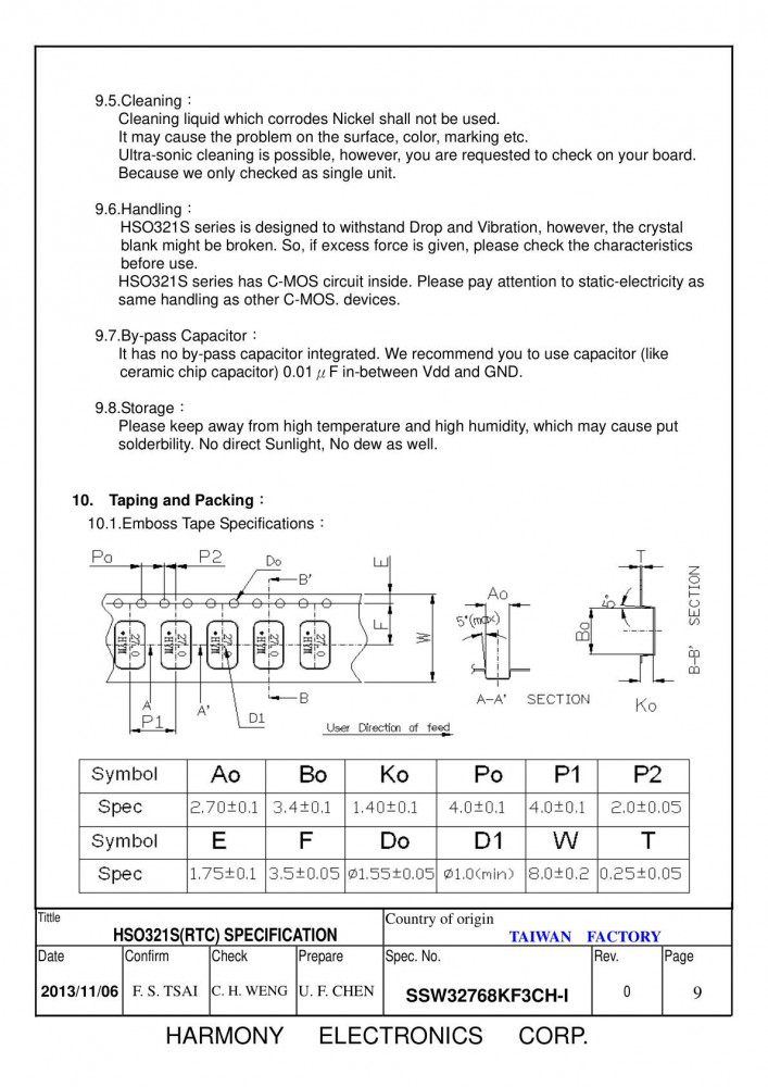 SSW32768KF3CH-I specification page 9