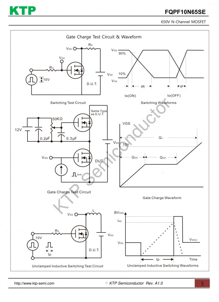 FQPF10N65SE datasheet page 5