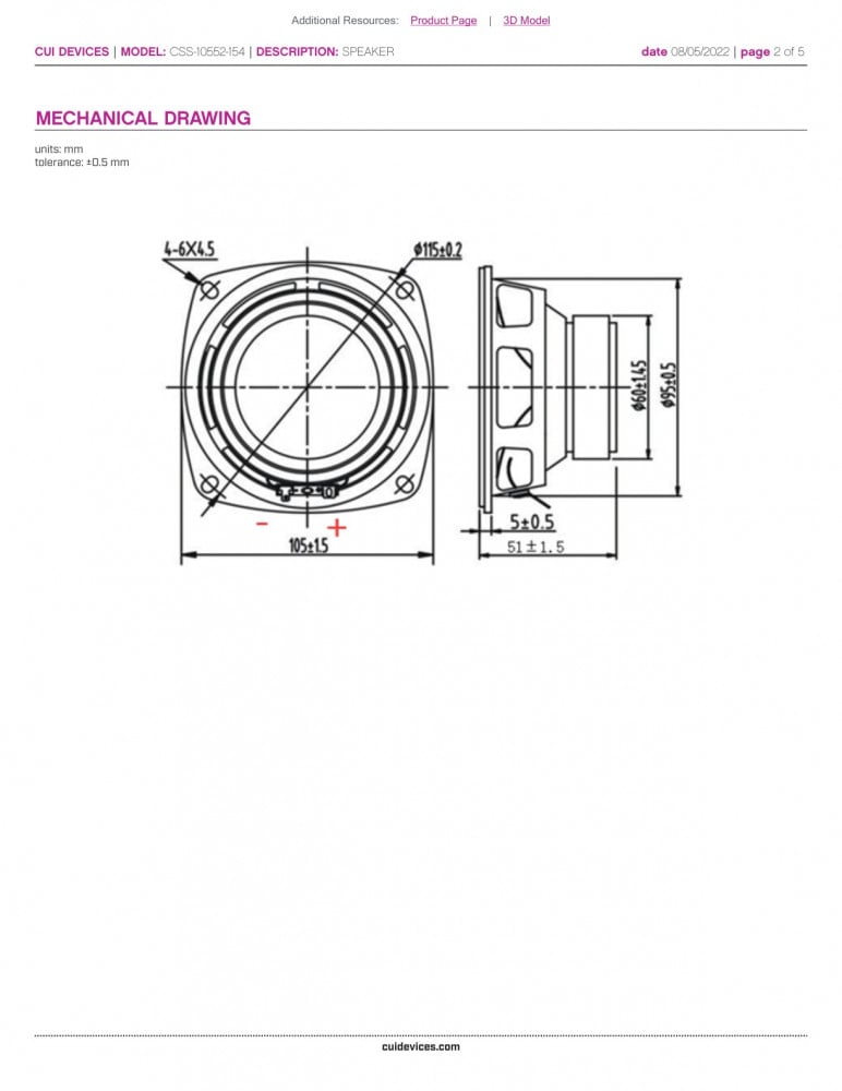 CSS-10552-154 datasheet page 2