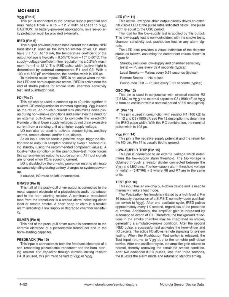 MC145012 datasheet page 9