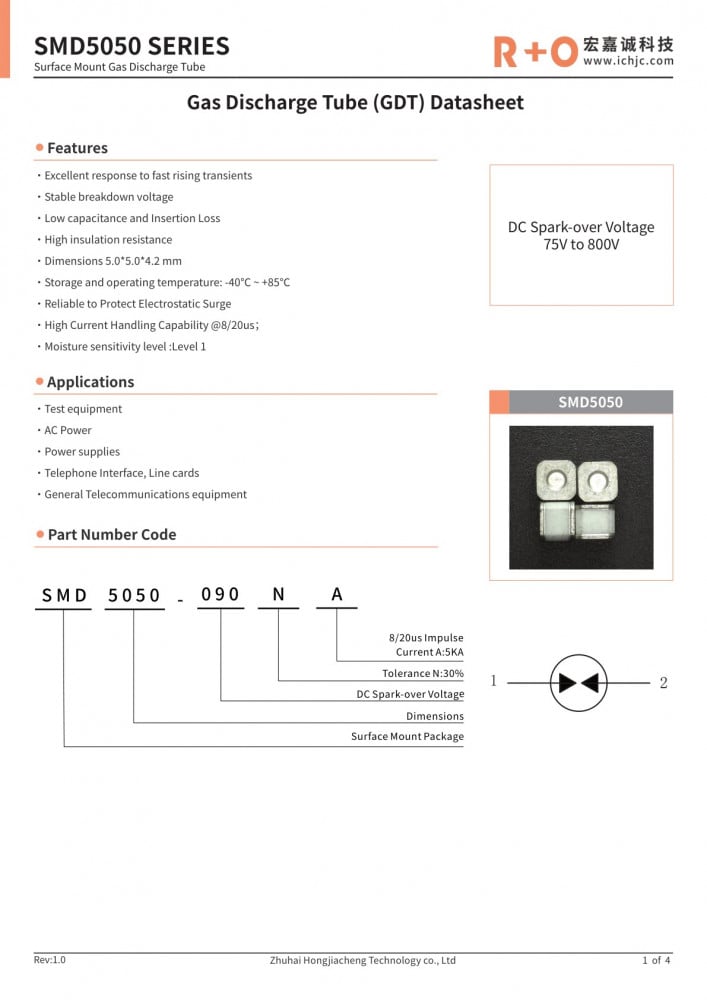 SMD5050-150NA datasheet page 1