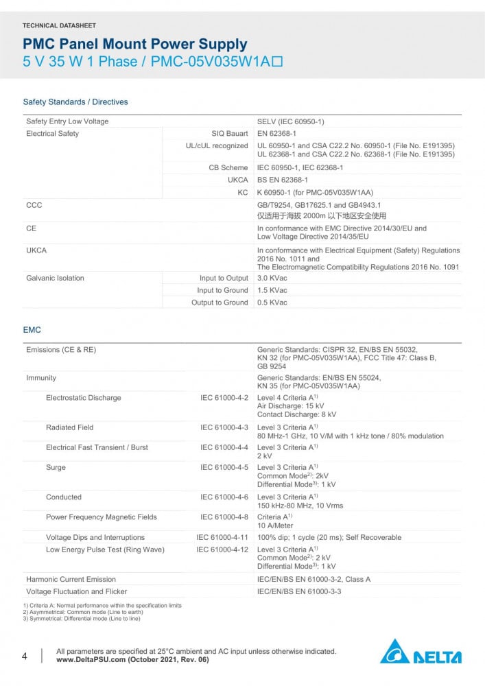 PMC-05V035W1AA datasheet page 4