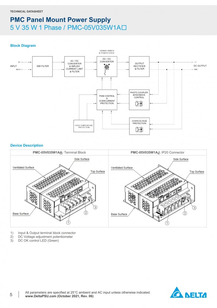 PMC-05V035W1AA datasheet page 5