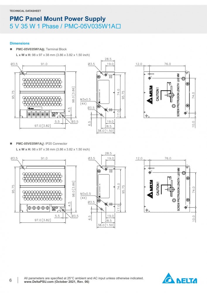 PMC-05V035W1AA datasheet page 6