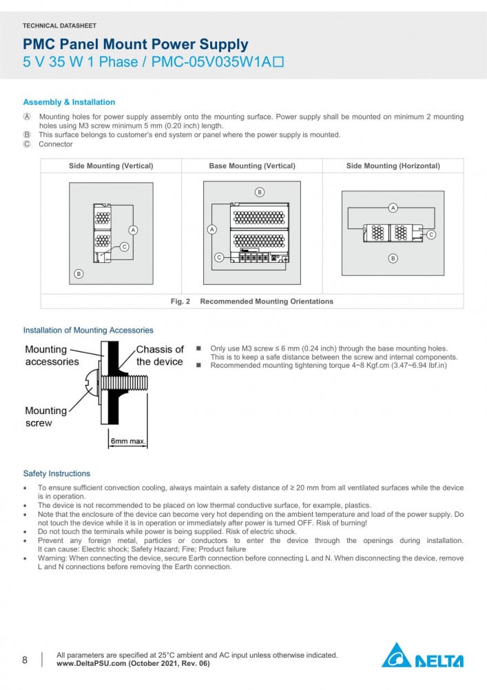 PMC-05V035W1AA datasheet page 8