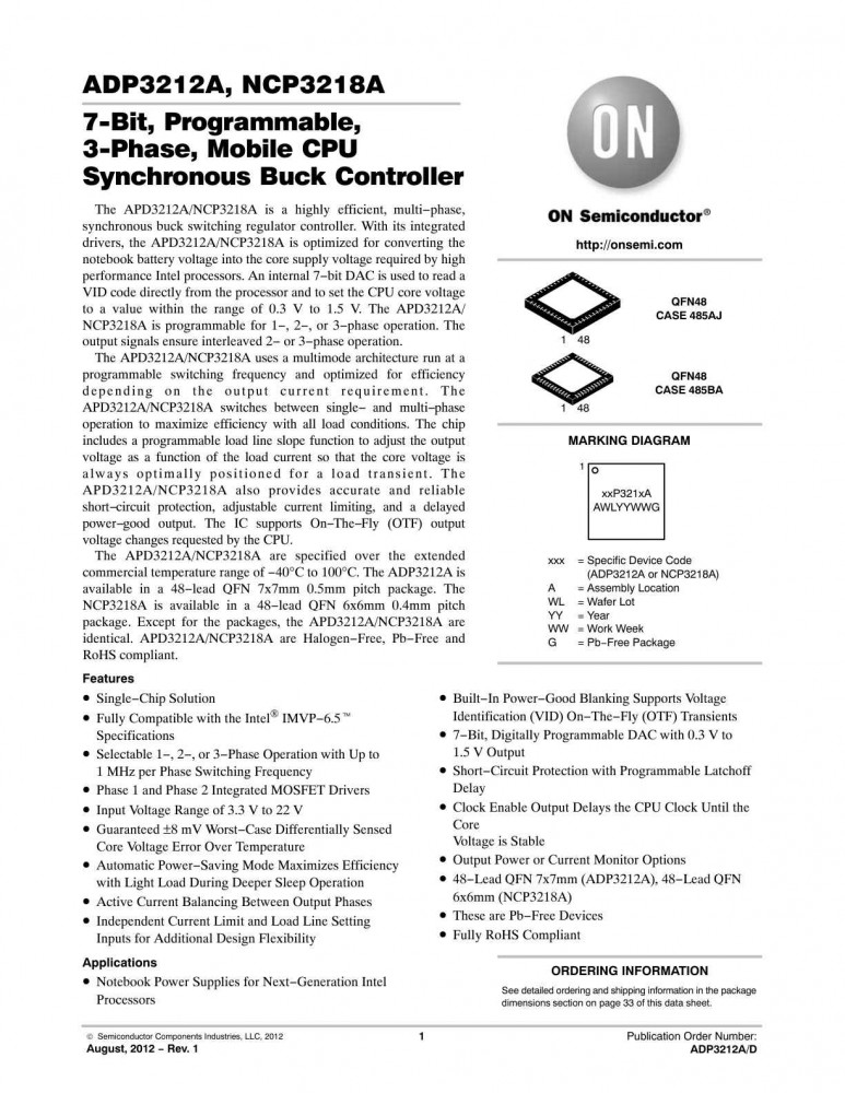 ADP3212A datasheet page preview 1