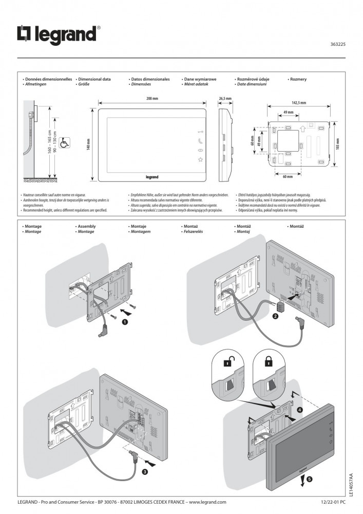Legrand 363225 document page 1