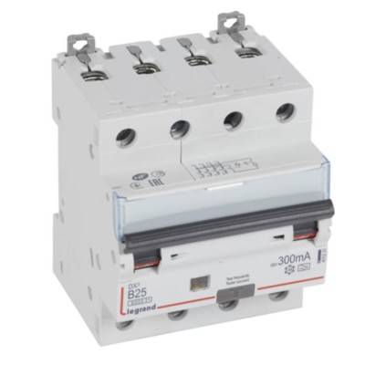 DX³ - RCBO B25 300mA 230/400 - 4 Poles - 6kA breaking capacity - Type A leakage - 4 module width for sale