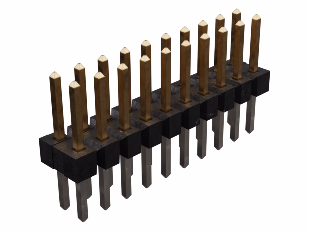 C-Grid Header, 2.54mm Pitch, Through Hole, Dual Row, Vertical, 20 Circuits, 0.25µm Gold (Au) Plating, Tray Packaging, Lead-Free for sale