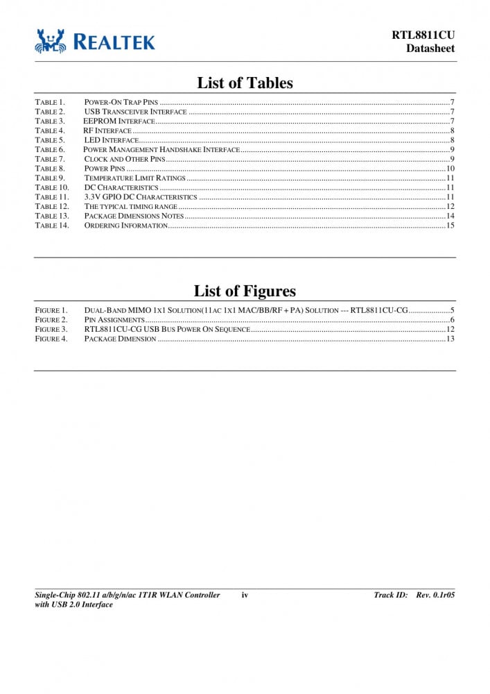 RTL8811CU-CG datasheet page 4