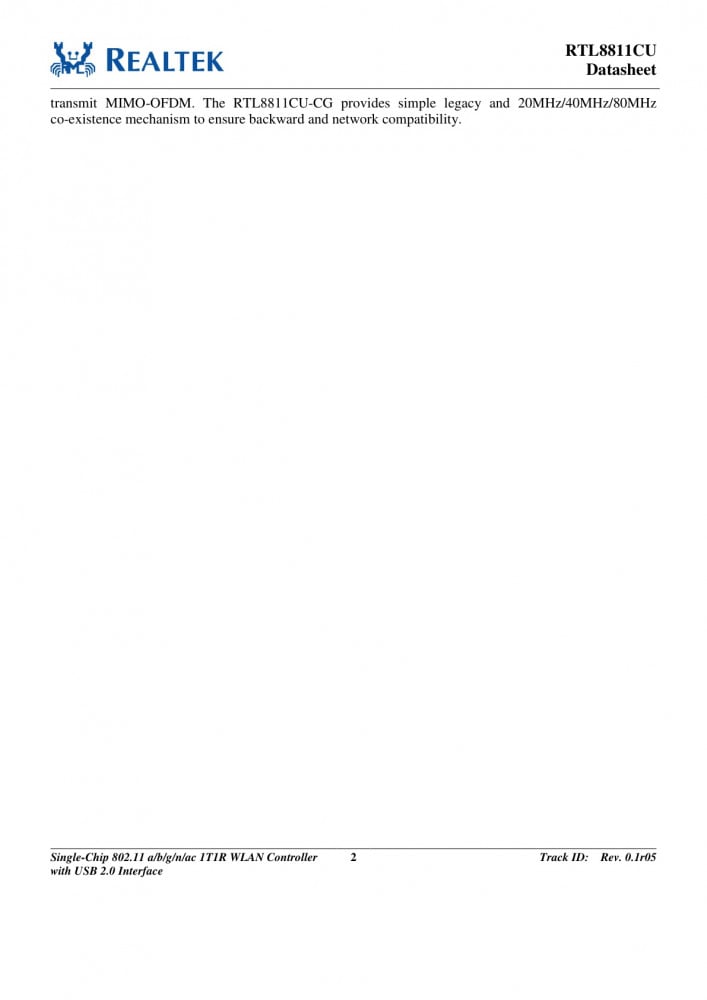 RTL8811CU-CG datasheet page 6