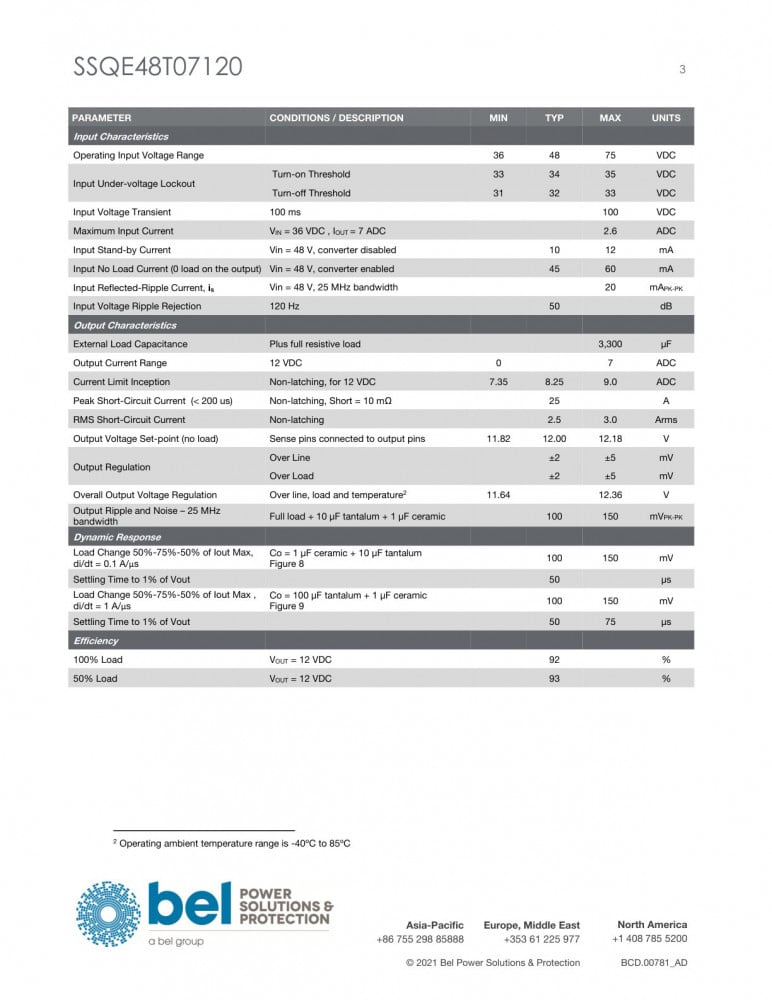 SSQE48T07120 datasheet page 3