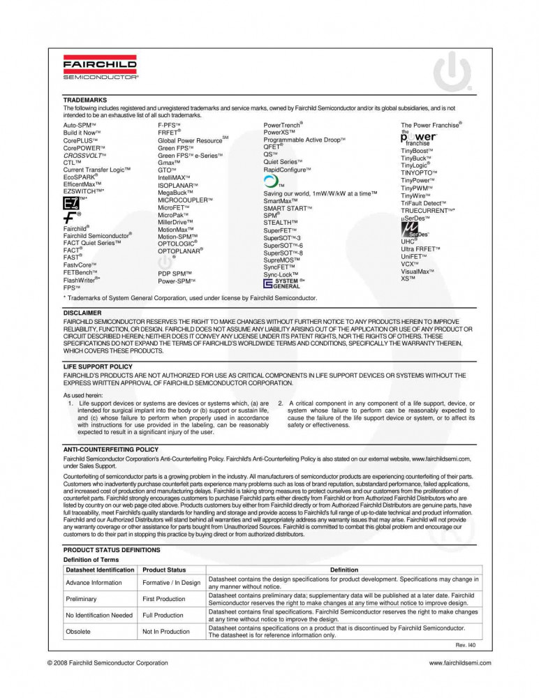FGPF45N45TTU datasheet page 7
