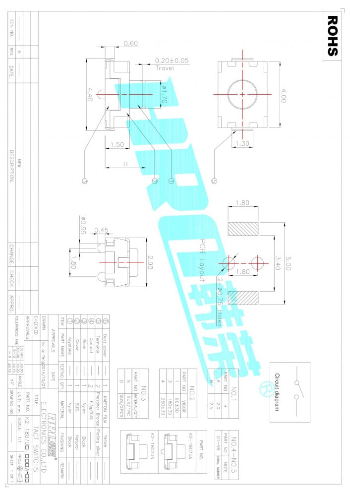 K2-1807UA-A4DW-06 technical drawing preview