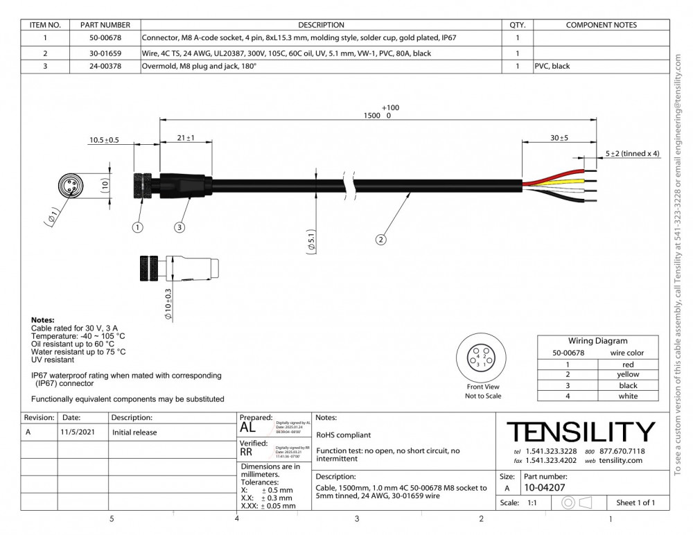 Tensility International 10-04207 product drawing