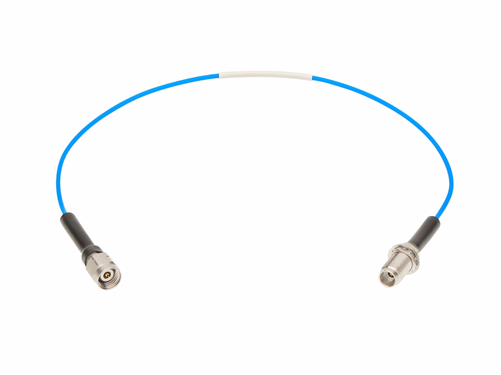 MMCX PoC Right-Angle Plug to MMCX PoC Right-Angle Plug on RG-178 Cable, 80.00mm Length, 50 Ohms