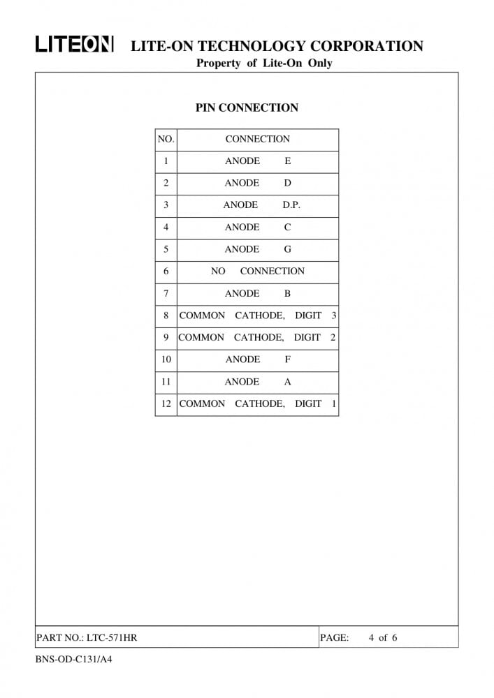 LTC-571HR datasheet page 5