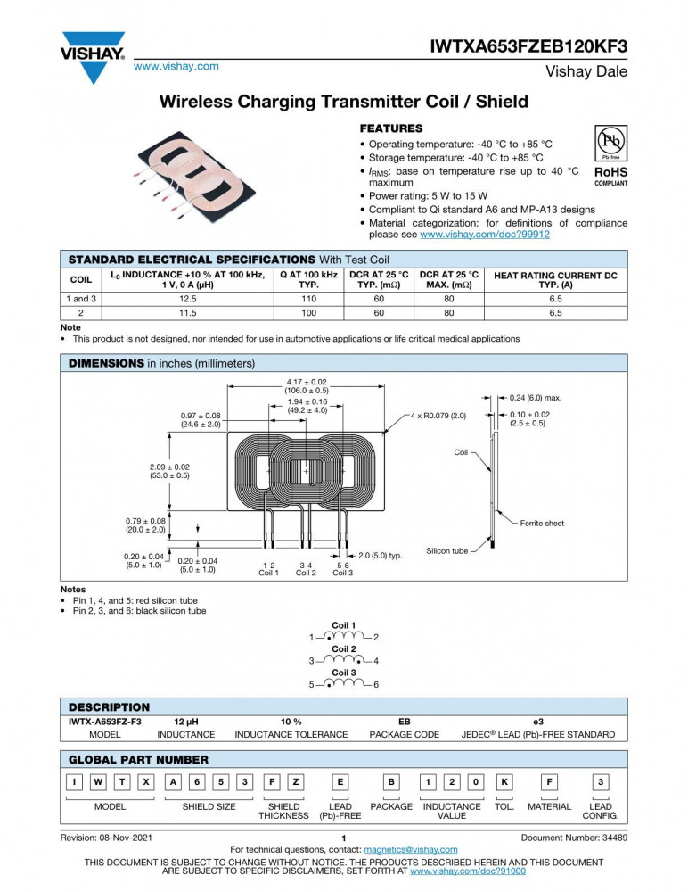 Vishay IWTXA653FZEB120KF3 datasheet page 1