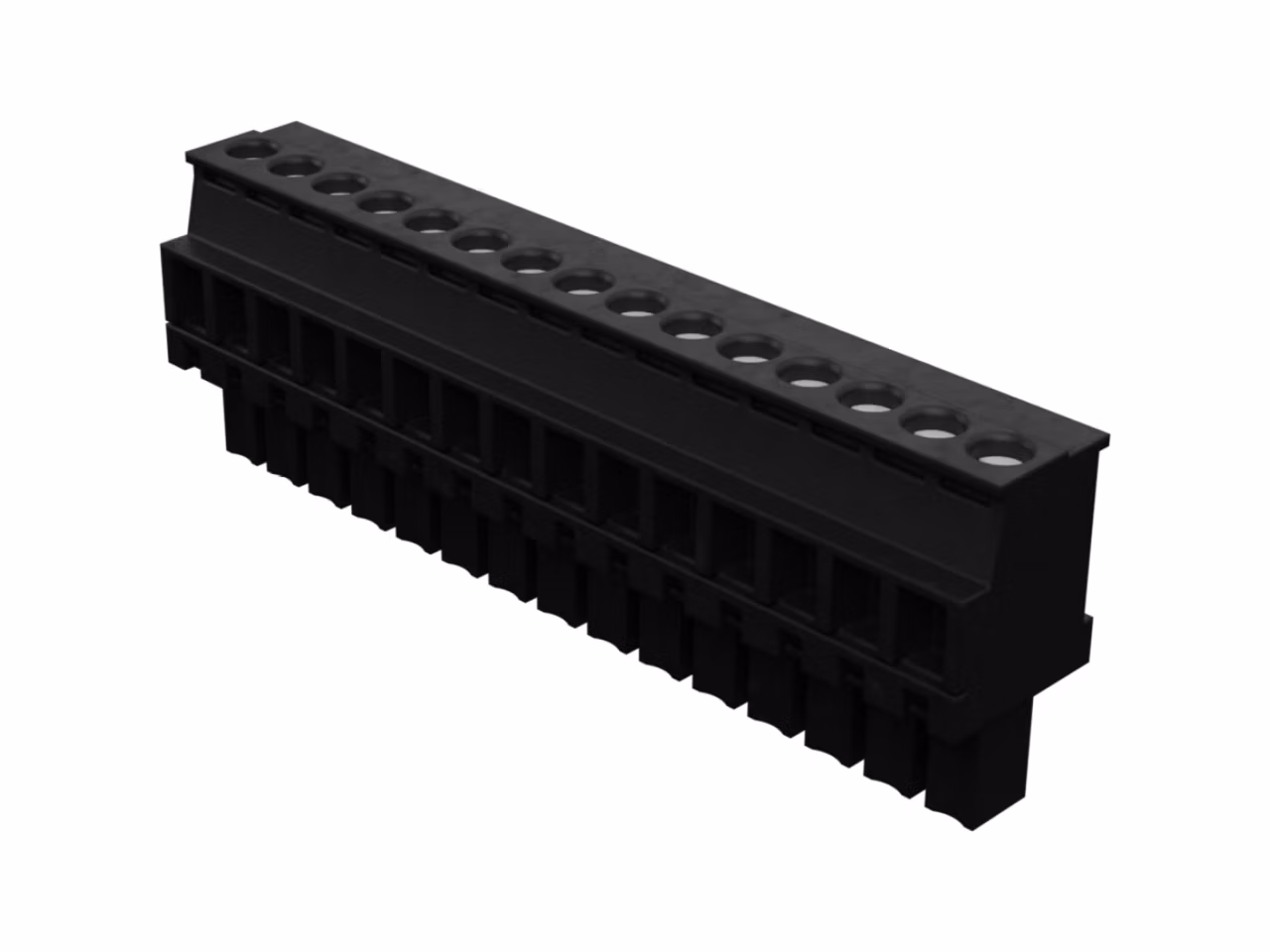 3.81mm Pitch Eurostyle Vertical Plug, Rear Wire Entry, Gold (Au) Plated, Black, 15 Circuits for sale