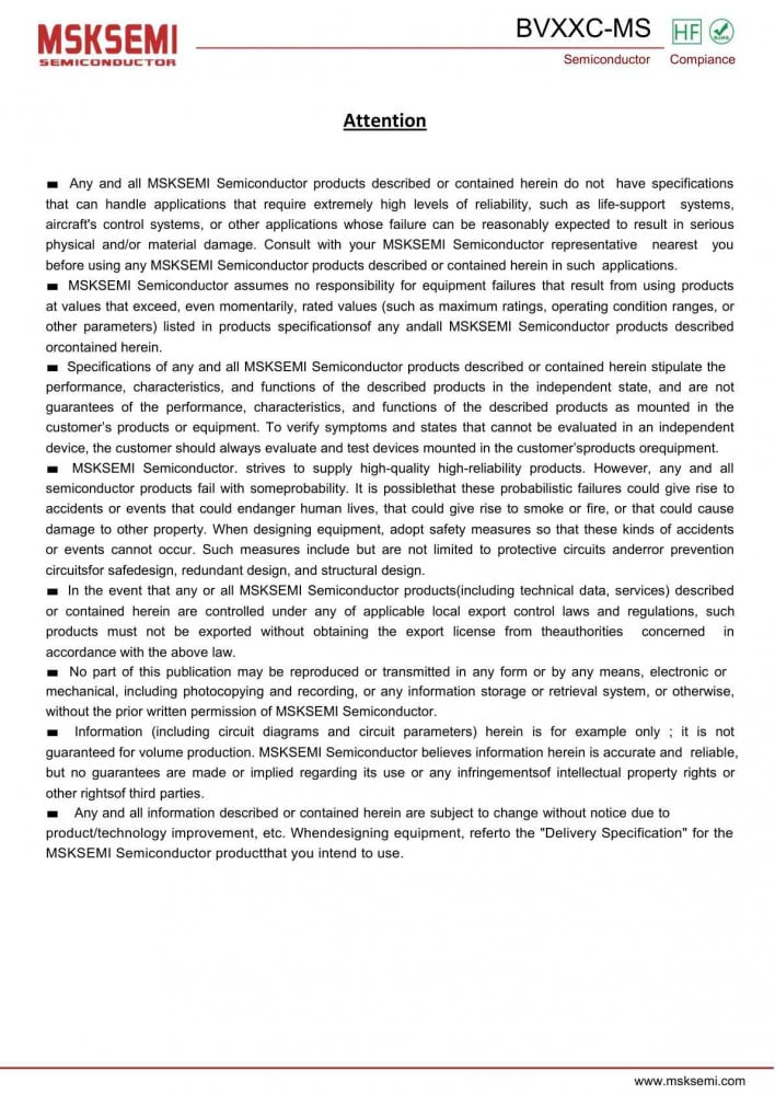 MSKSEMI datasheet page 7