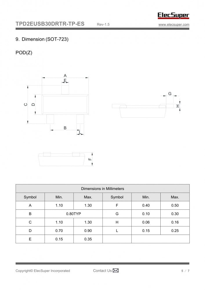 TPD2EUSB30DRTR-TP-ES datasheet page 5