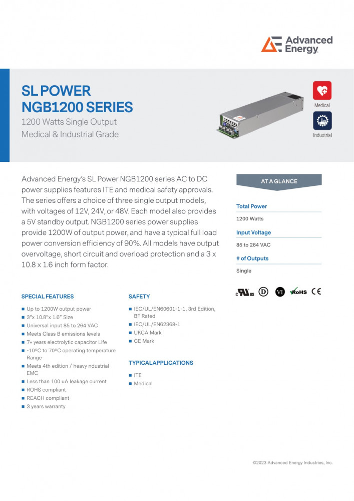 NGB1200 series datasheet page 1