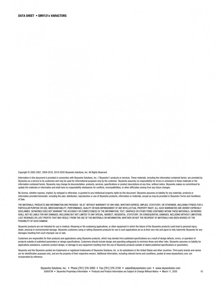 SMV1213-079LF datasheet page 10