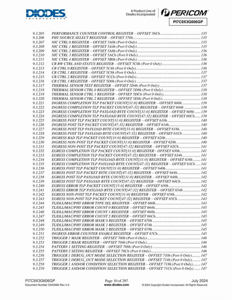PI7C9X3G606GP datasheet page 10