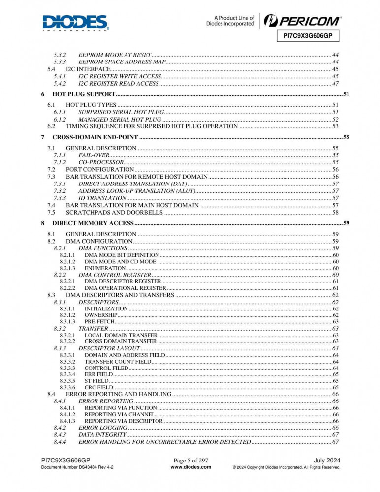PI7C9X3G606GP datasheet page 5