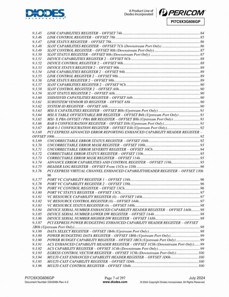 PI7C9X3G606GP datasheet page 7