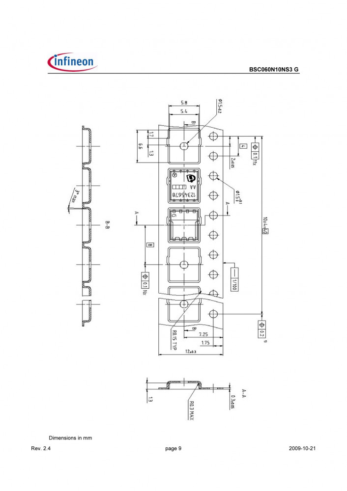 BSC060N10NS3G datasheet page 9