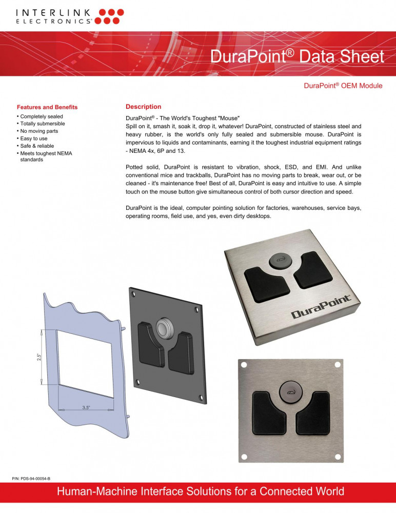 DuraPoint technical document page 1