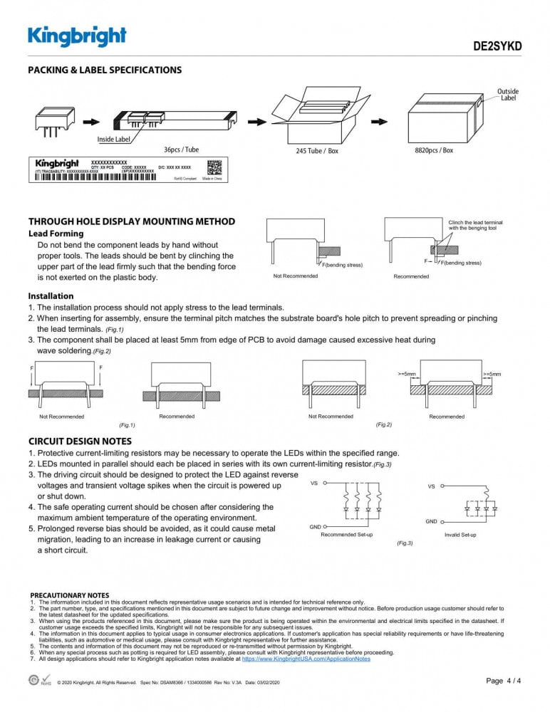 DE2SYKD datasheet page 4
